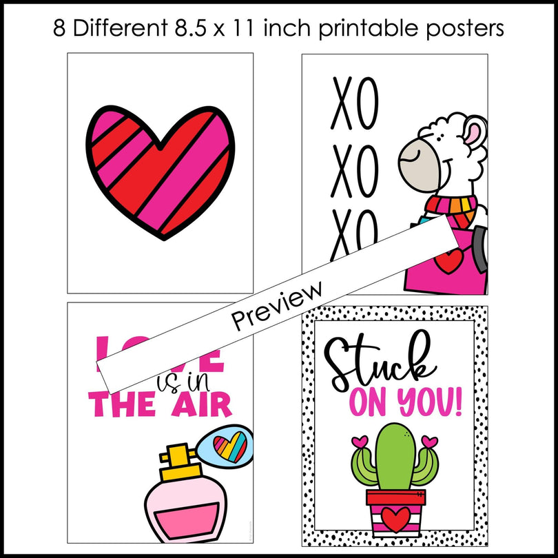 Valentine's Day Classroom Decor | Printable Poster Set