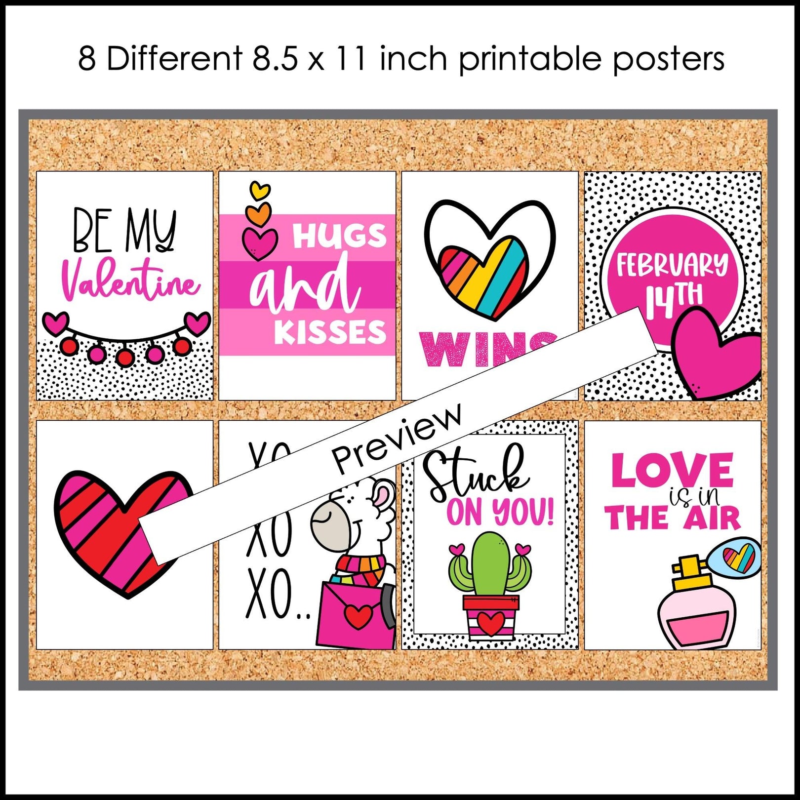 Valentine's Day Classroom Decor | Printable Poster Set