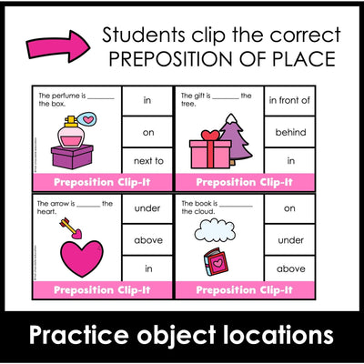 Valentine's Day Activity Cards for Spatial Concepts – Hot Chocolate ...