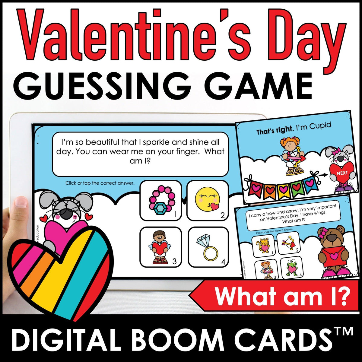 Valentine's Day Vocabulary Guessing Game: Boom Cards – Hot Chocolate ...