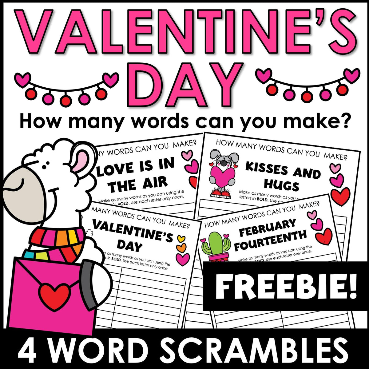 Valentine's Day Word Scramble Freebie! – Hot Chocolate Teachables