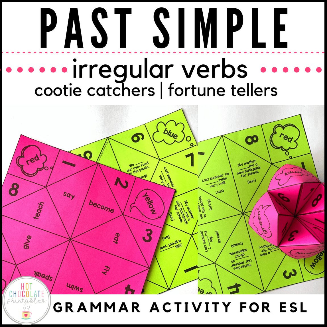 Verb Games Bundle: Past Simple Regular and Irregular Verbs – Hot ...