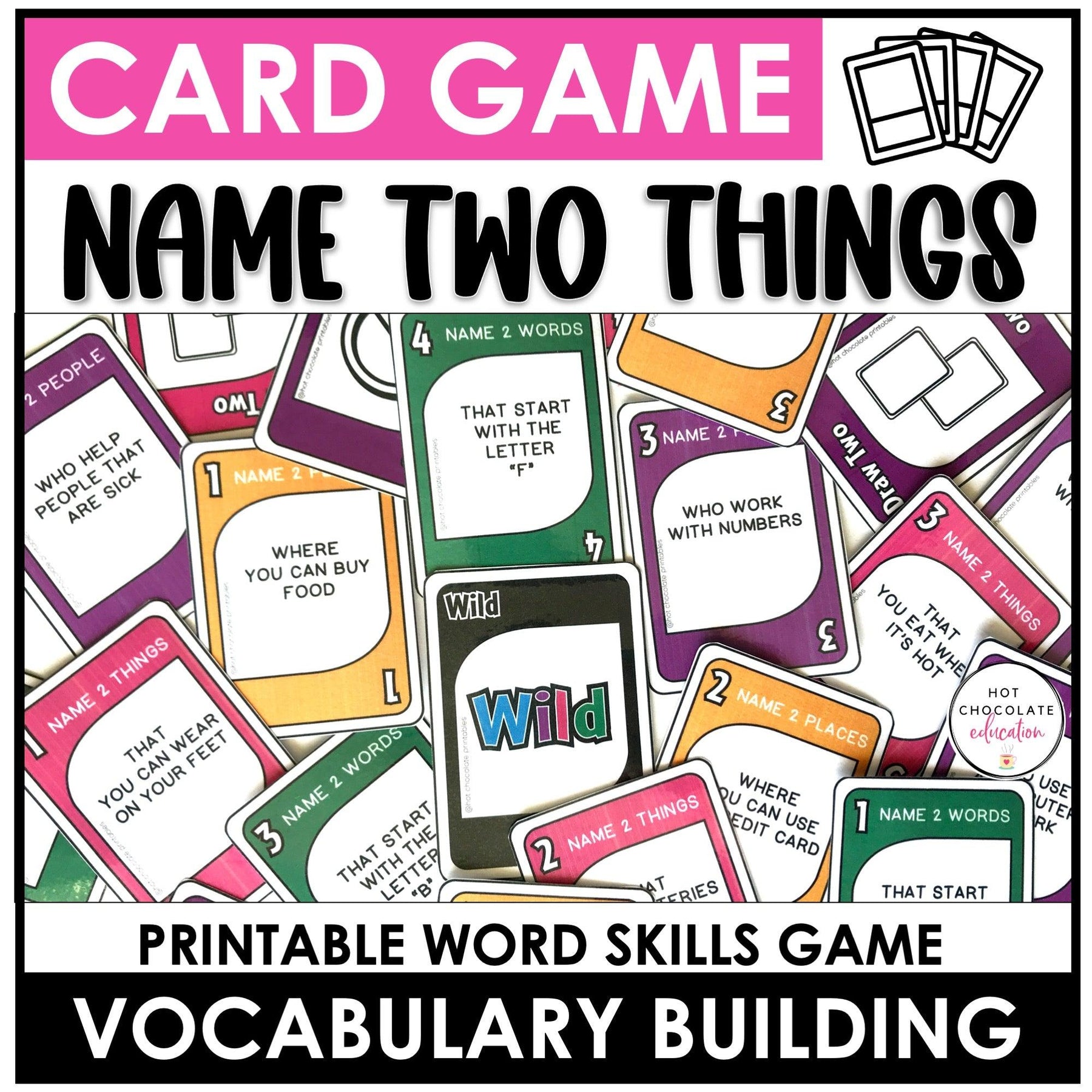 Printable Card Games - Hot Chocolate Teachables