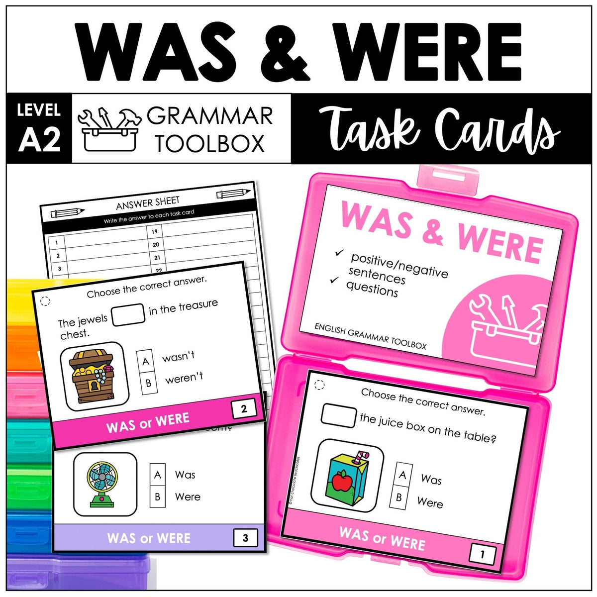 Past Tense Task Cards - Subject Verb Agreement – Hot Chocolate Teachables