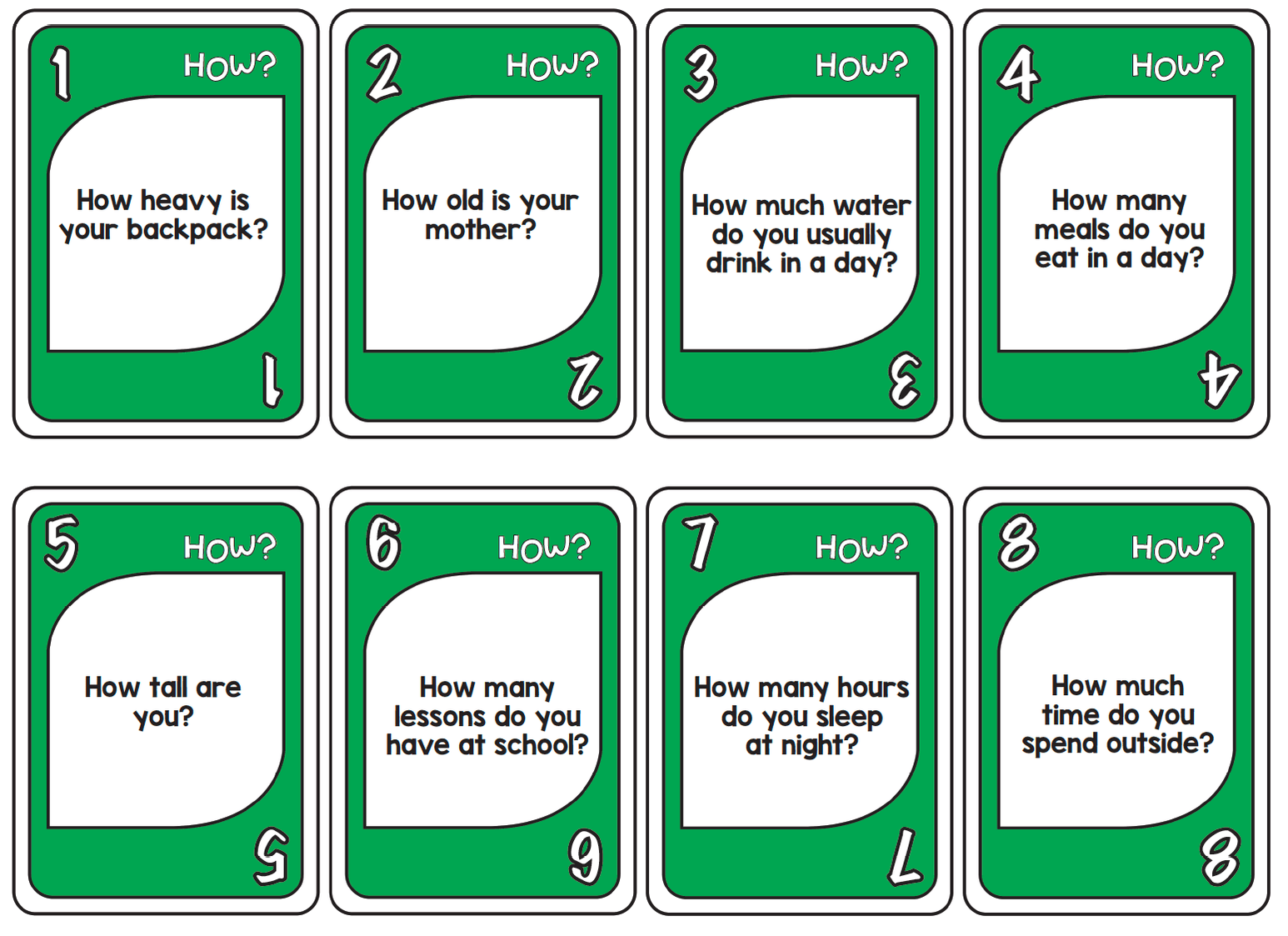 WH Question Card Game - How often, Who, What time? – Hot Chocolate ...