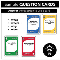 WH Question Card Game - What, When, Where & Why – Hot Chocolate Teachables