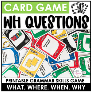 WH Question Card Game - What, When, Where & Why – Hot Chocolate Teachables