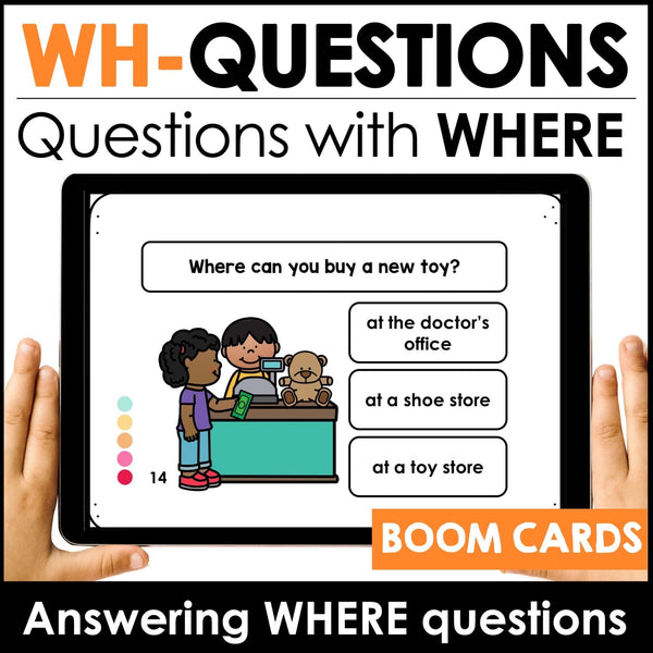 Practice using WH- Question Words - Hot Chocolate Teachables