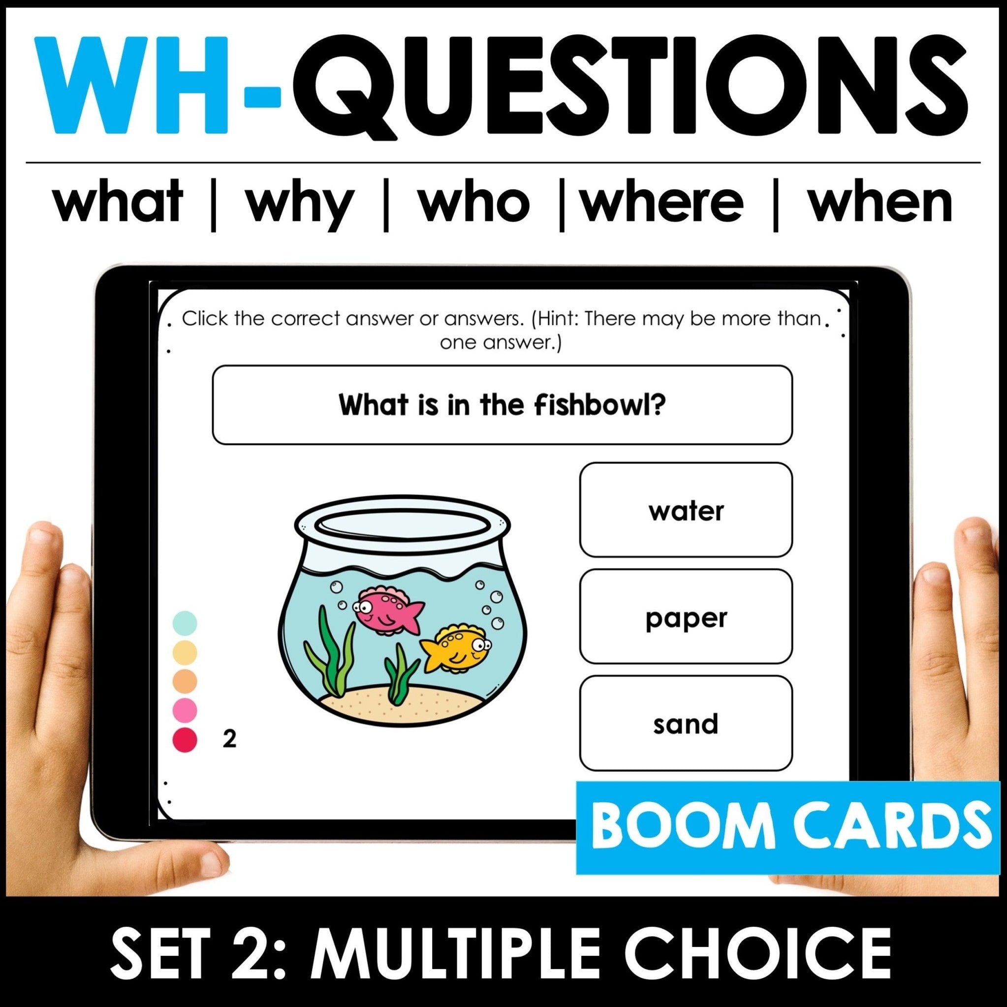 Practice using WH- Question Words - Hot Chocolate Teachables