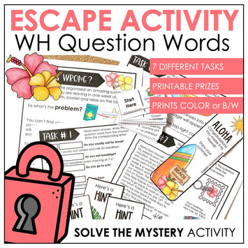 Practice using WH- Question Words - Hot Chocolate Teachables