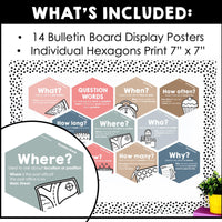 WH Question Word Posters - ESL Grammar Bulletin Board – Hot Chocolate ...