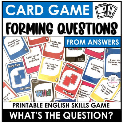 What's the question? Word Order in Questions Card Game – Hot Chocolate ...