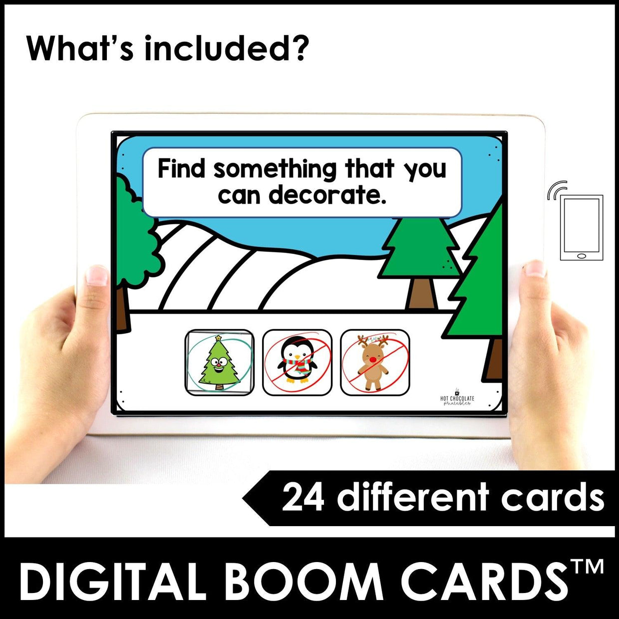 Winter and Christmas Vocabulary Boom Cards