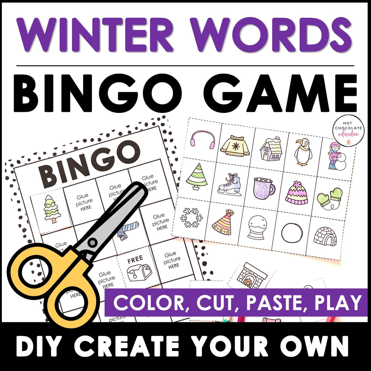 Winter Vocabulary Bingo Game - Create Your Own BINGO GAME – Hot ...