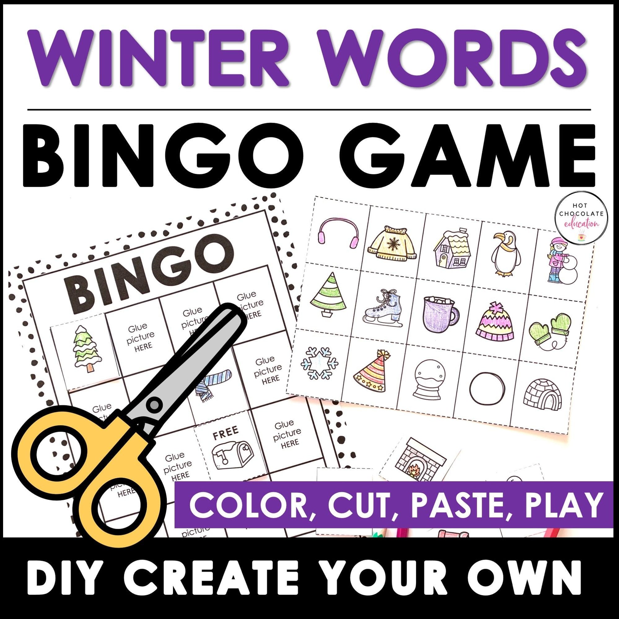 Winter Vocabulary Bingo Game - Create Your Own BINGO GAME – Hot ...