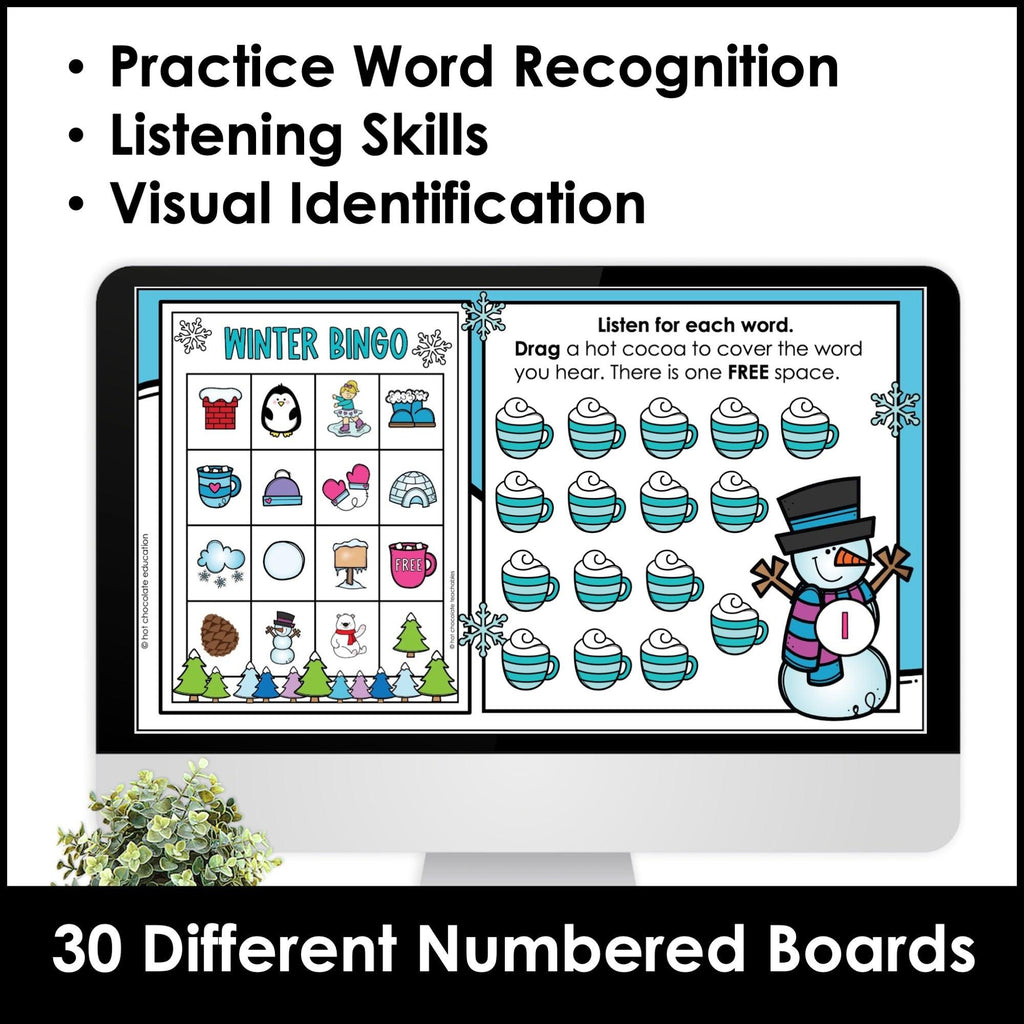 Winter Vocabulary Bingo Games - Print & Digital BUNDLE – Hot Chocolate ...
