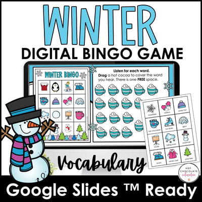 Winter Vocabulary Bingo Games - Print & Digital BUNDLE – Hot Chocolate ...