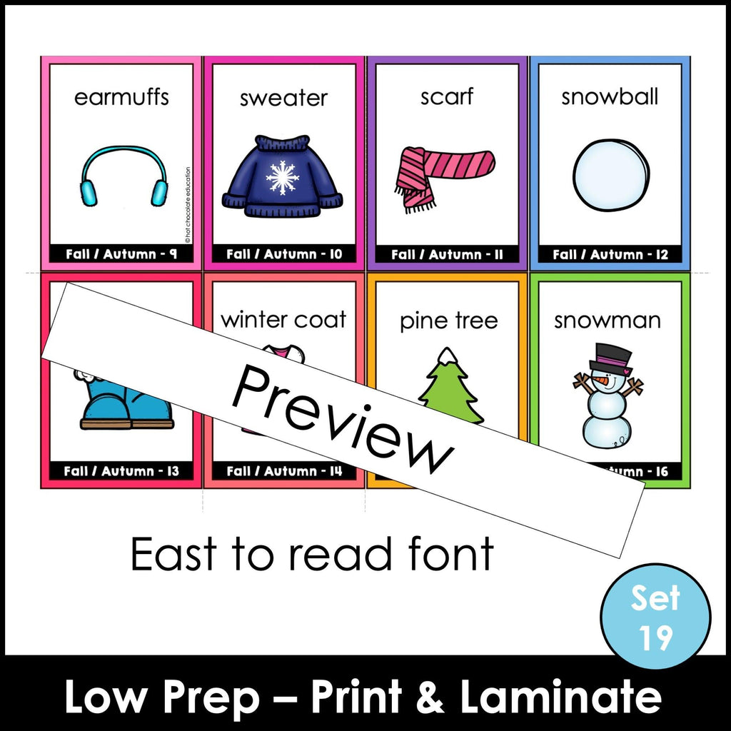 Winter Vocabulary Flashcards : ESL task cards - Flash Cards – Hot ...