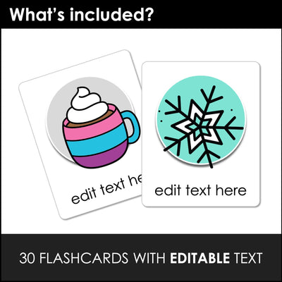 Winter Vocabulary Flashcards - Editable English Flash Cards – Hot ...