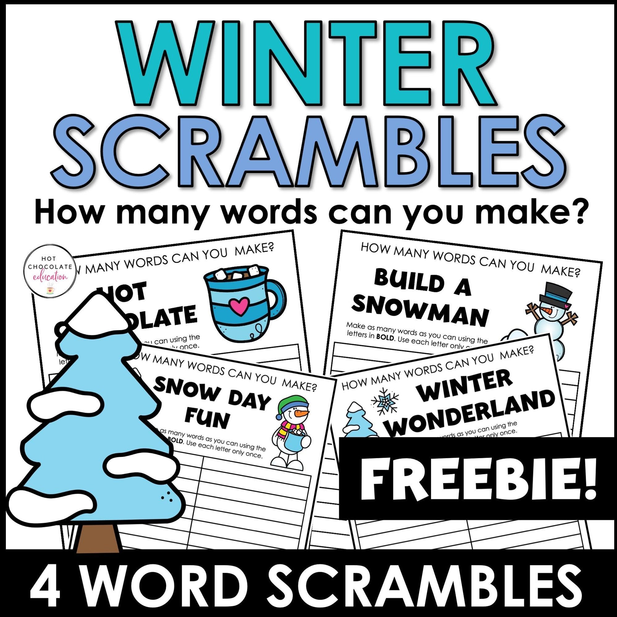 Winter Word Scramble Freebie! How many words can you make? – Hot ...