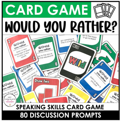 Question Card Game for Opinions: Would You Rather? – Hot Chocolate ...