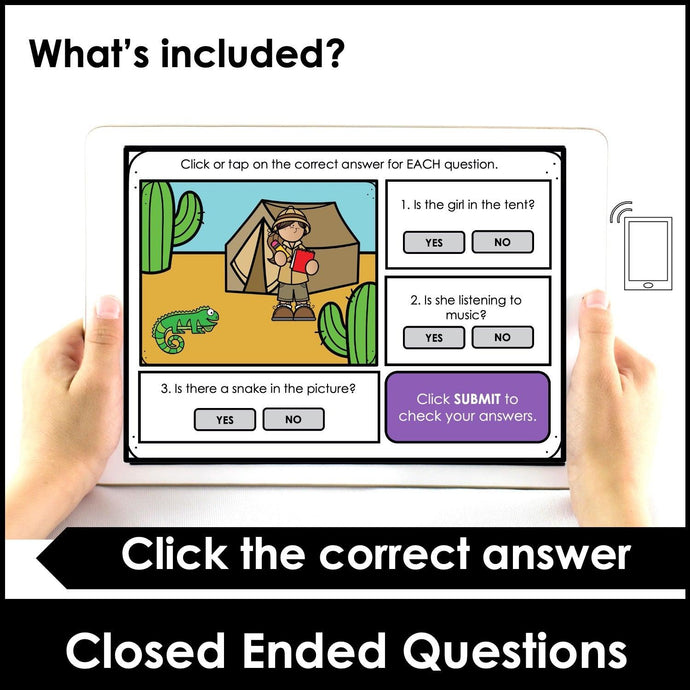 Improve Comprehension: YES NO Boom Cards